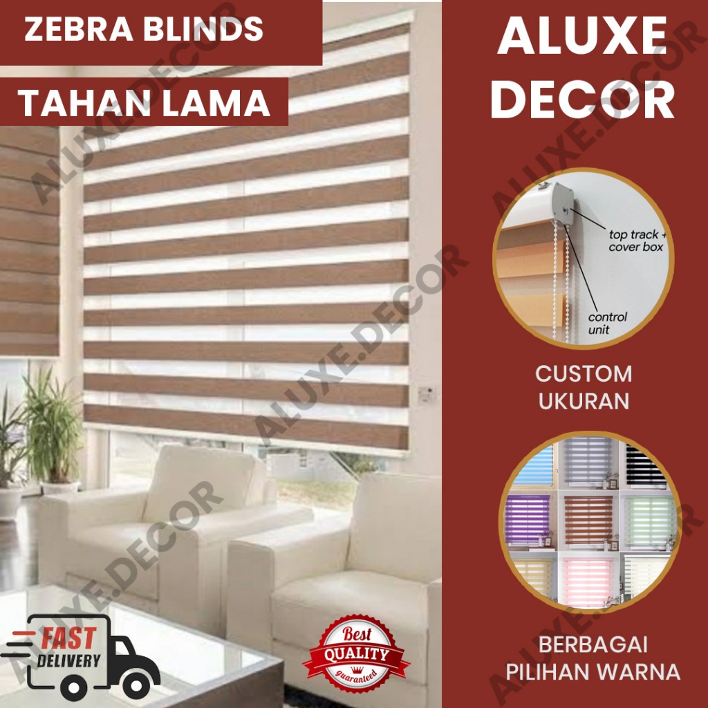 Jual Zebra Roller Blind SHARP POINT Tirai Jendela Gulung Korea Kerai ...