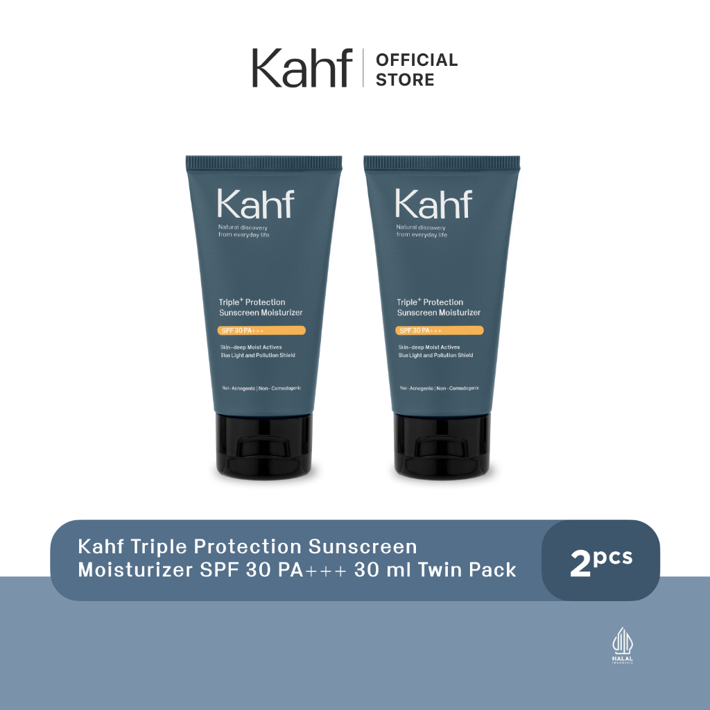 Jual Twin Pack Kahf Triple Protection Sunscreen Moisturizer SPF 30 PA ...