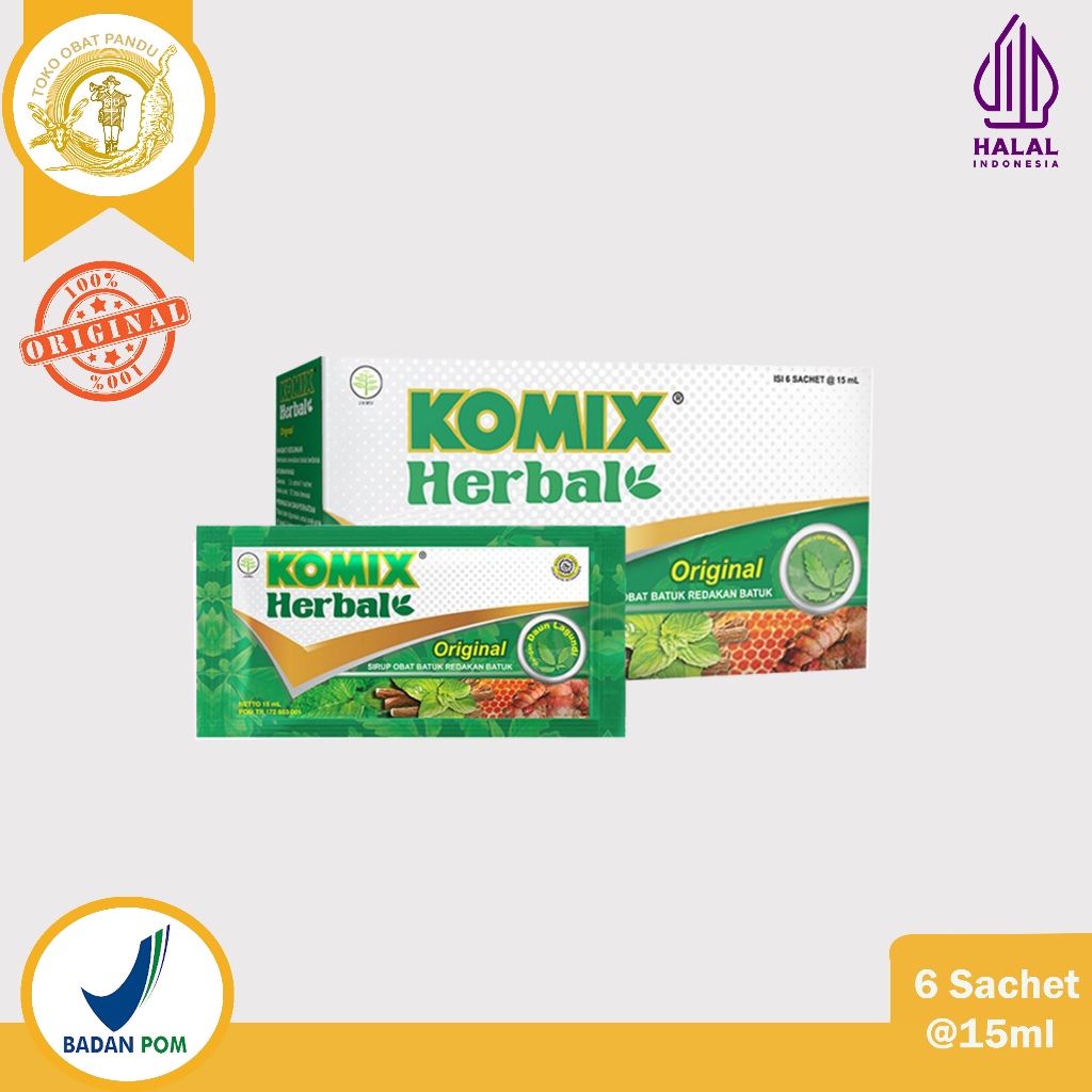 Jual KOMIX HERBAL SACHET / OBAT BATUK | Shopee Indonesia