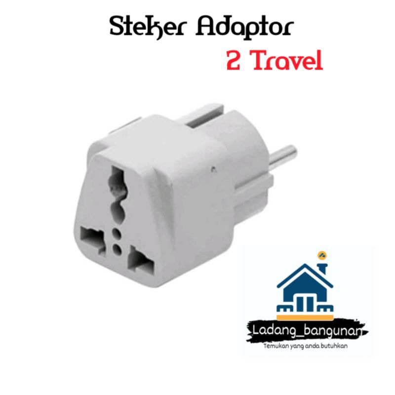 Jual Over Steker Adaptor Kaki 3 ke 2 Travel Adapter Universal | Shopee Indonesia