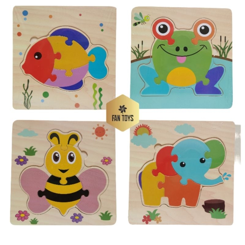Jual Puzzle Kayu/Mainan Anak Puzzle Kayu 2D/Puzzle Kayu Timbul | Shopee ...
