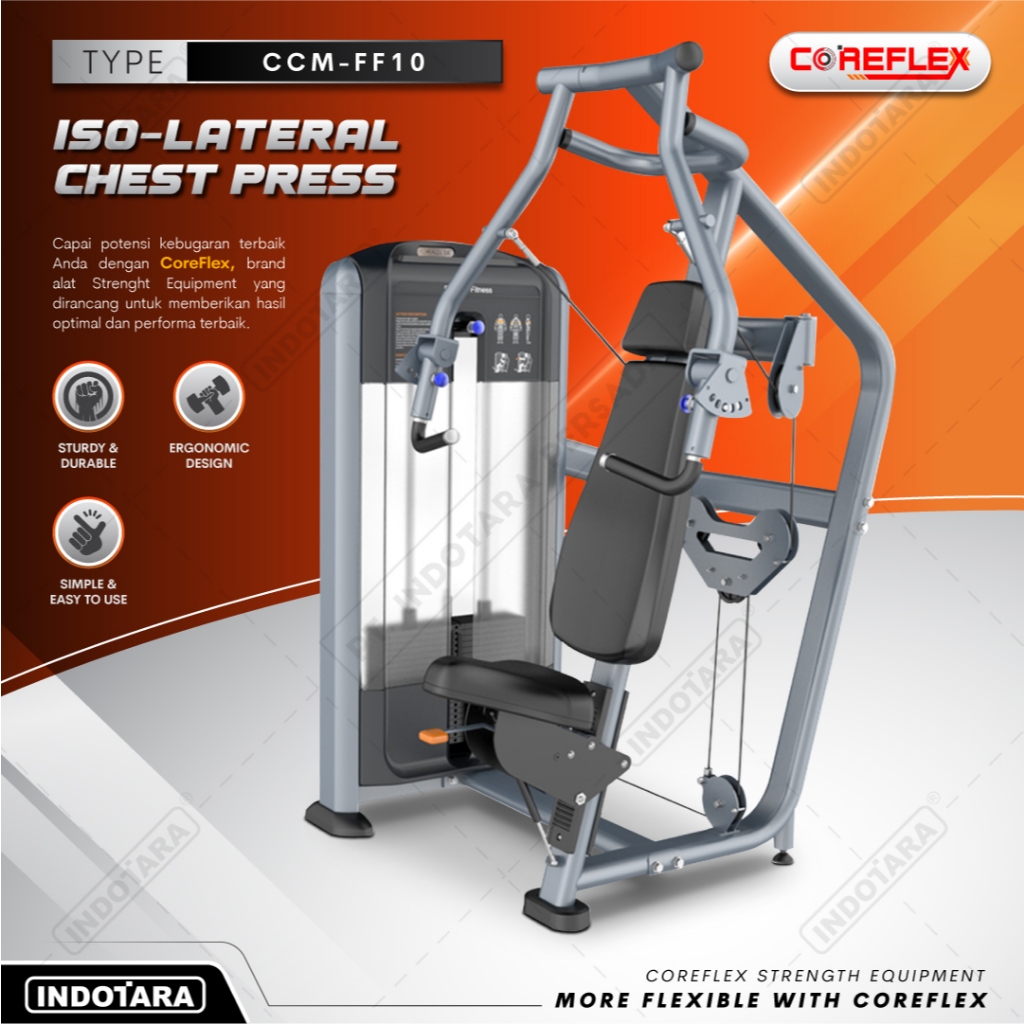 Jual Coreflex Iso-Lateral Chest Press/ Pulldown CCM-FF10 Alat Fitness Gym | Shopee Indonesia