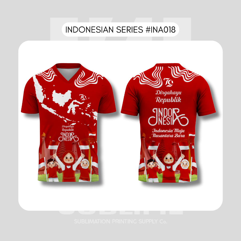 Jual Jersey HUT RI Indonesia Warna Merah Putih Bahan Bebas Pilih Jersey Ultracool atau Jersey ...