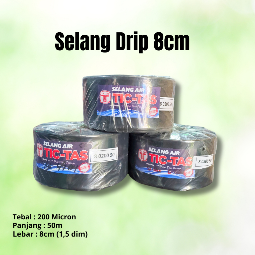 Jual Selang Drip Tic tas/ Selang irigasi Lebar 8Cm x 50M Tebal 200 ...