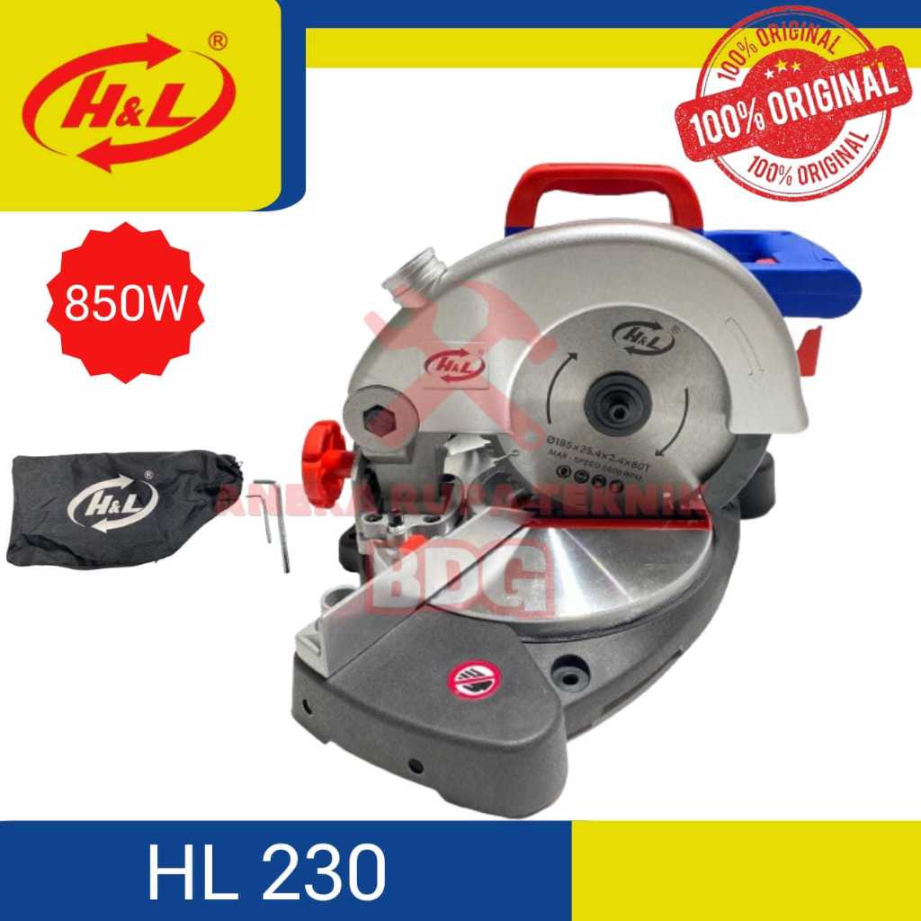 Jual Mesin Potong Aluminium Miter Saw 7INCH HL 230 Non Sliding | Shopee Indonesia