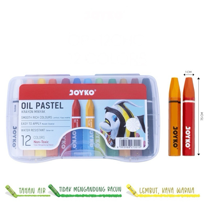 Jual 1 kotak Crayon Titi Joyko Warna untuk Mewarnai Menggambar Oil ...