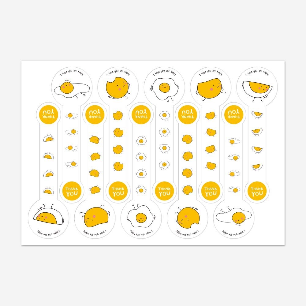 Jual Stiker Label Thank You AYAM TELUR Sticker TQ Segel Box Kue isi ...