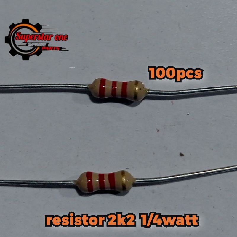 Jual resistor 2k2 1/4watt R 2k2 1/4watt(100pcs) | Shopee Indonesia