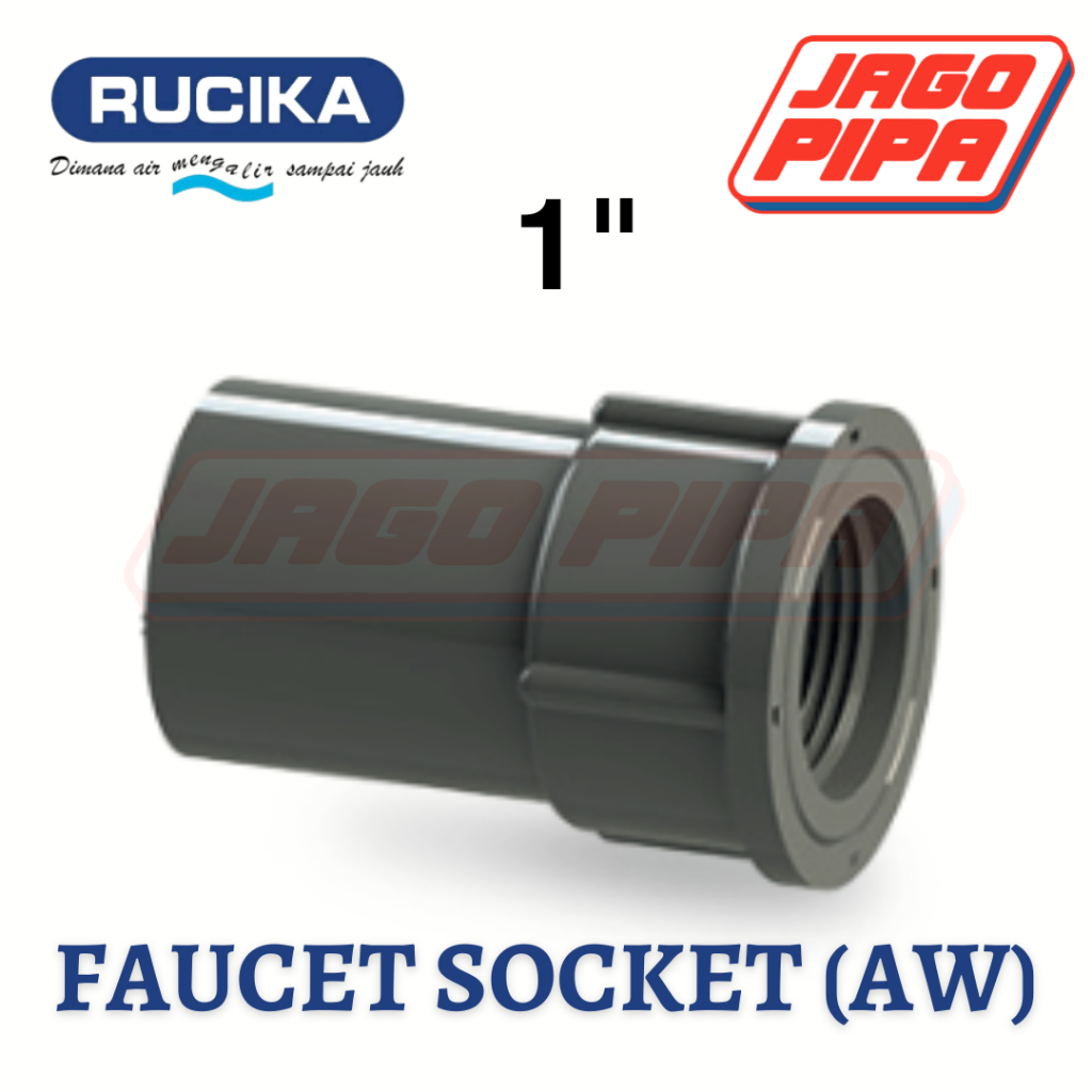 Jual Rucika Sock Drat Dalam AW 1 Inch Faucet Socket SDD 1" Fitting PVC ...
