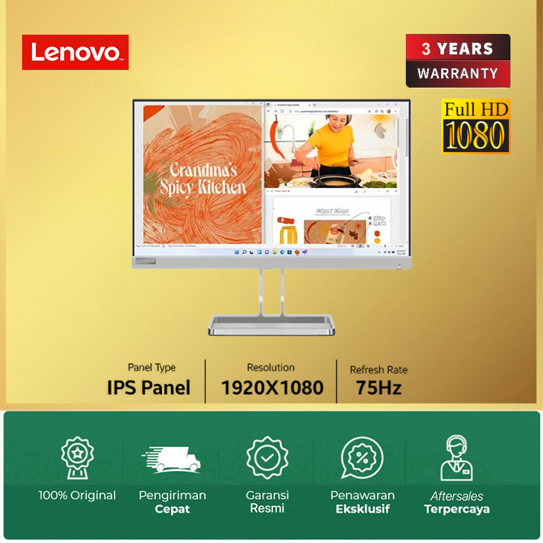 Jual Monitor LED Lenovo L22i-40 - Full HD 75Hz 22" Inch | Shopee Indonesia