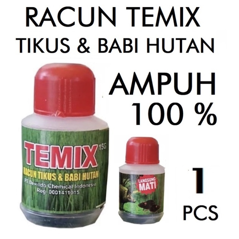 Jual (6J) TEMIX RACUN TIKUS botol racun tikus dan babi hutan terampuh ...