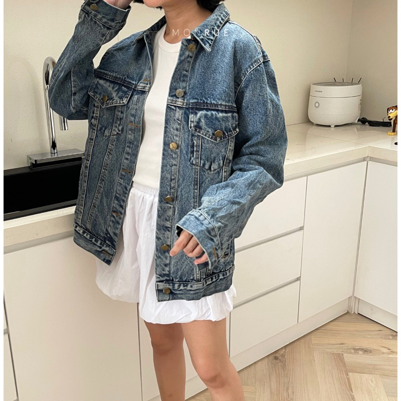 Jual MONRUE — Poland Denim Jacket | Shopee Indonesia