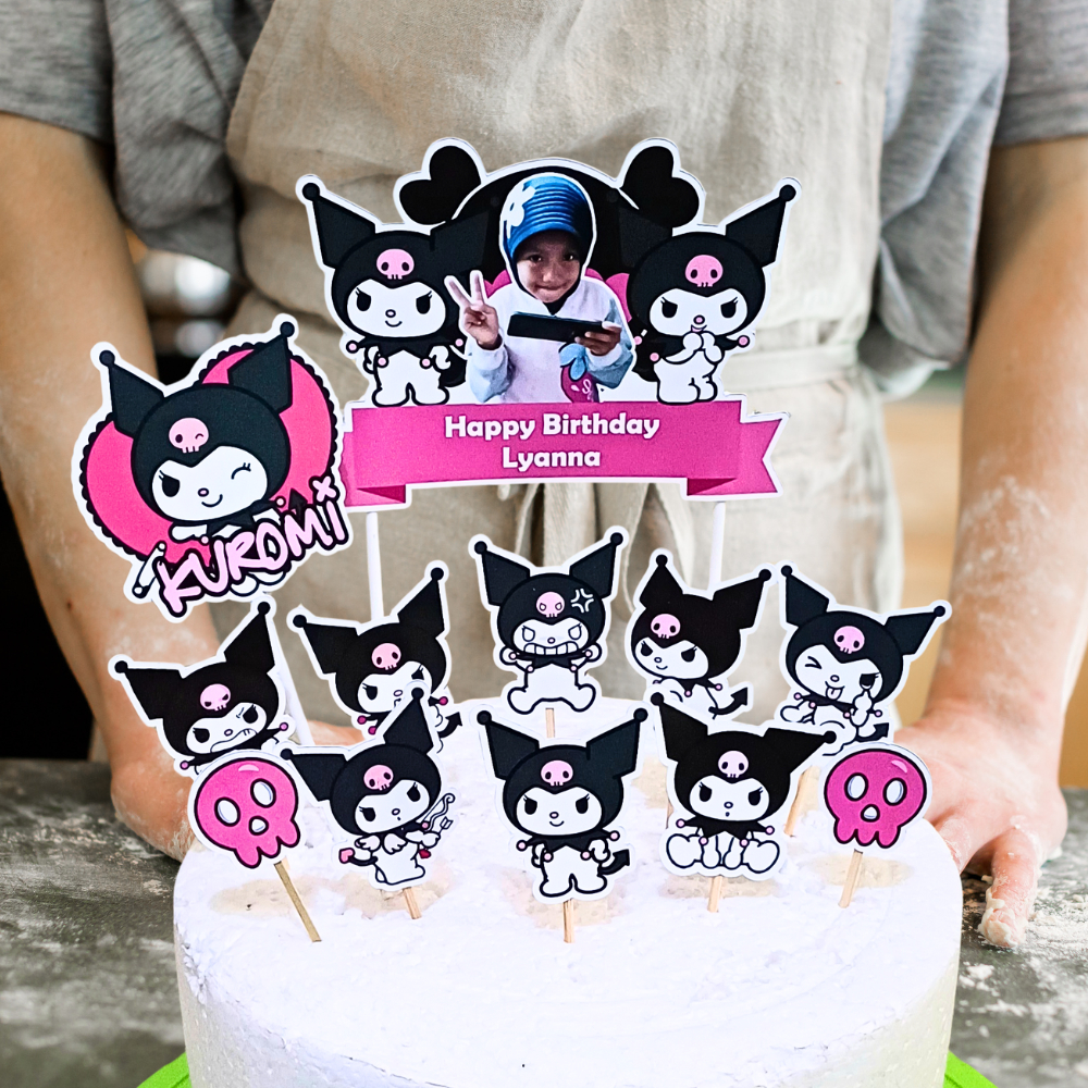 Jual Topper Kuromi Custom Foto untuk Hiasan Kue Ulangtahun Karakter ...