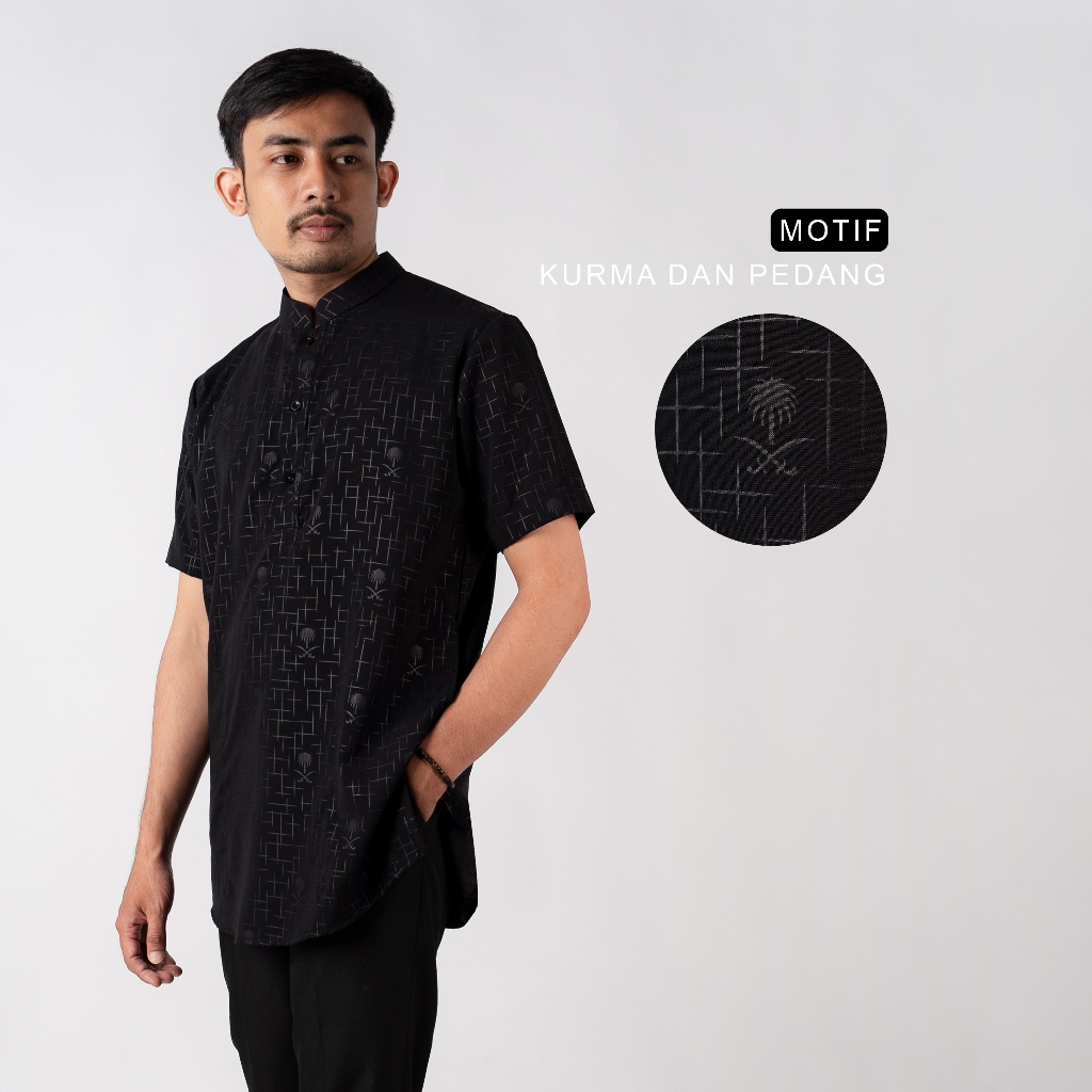 Jual KHAF97 - ZAUQI KURMA Baju Gamis Kurta Pria Lengan Pendek Bahan ...