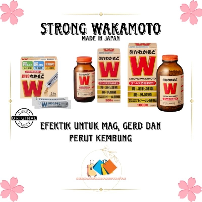 Jual STRONG WAKAMOTO 1000 TABLET ORIGINAL JEPANG/wakamotojepang/obatkembung/obatmag/asamlambung ...