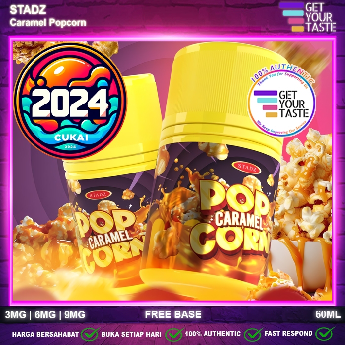 Jual Liquid Stadz 60ML Caramel Popcorn by Muhammad Hariri AA x Vapezoo ...