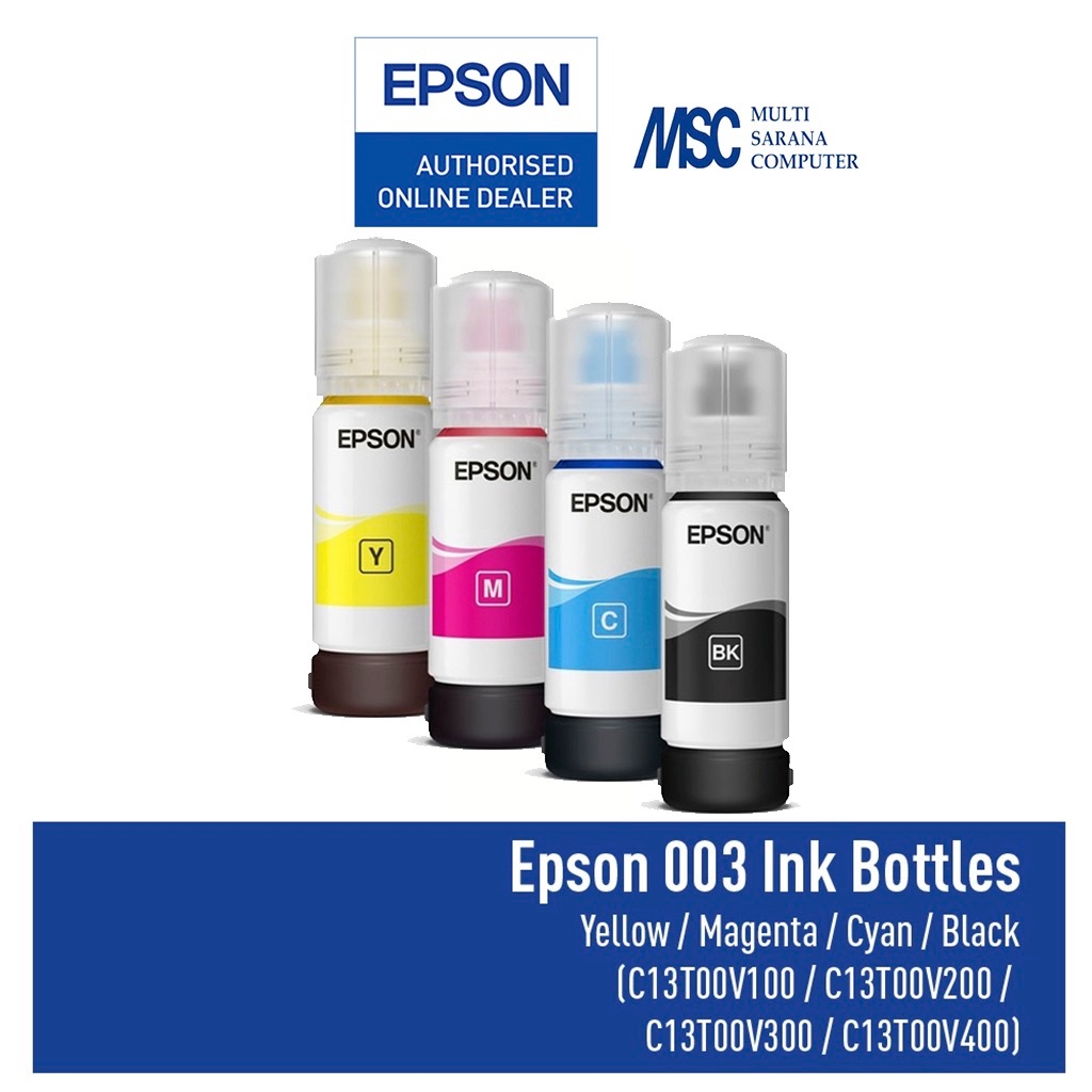 Jual EPSON Tinta T003 003 Original New for Printer L1210, L3210, L3250 ...