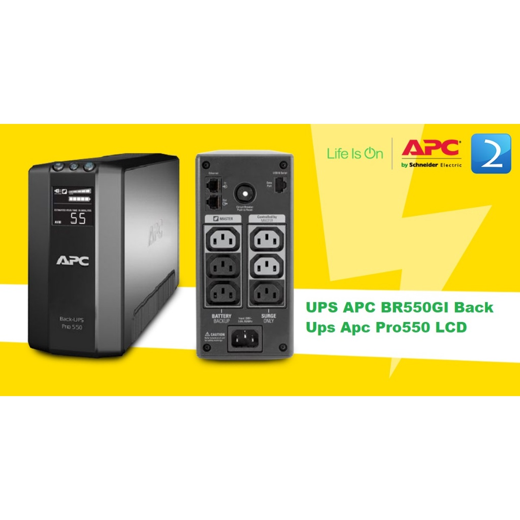 Jual UPS APC BR550GI Back Ups Apc Pro550 LCD digital | Shopee Indonesia
