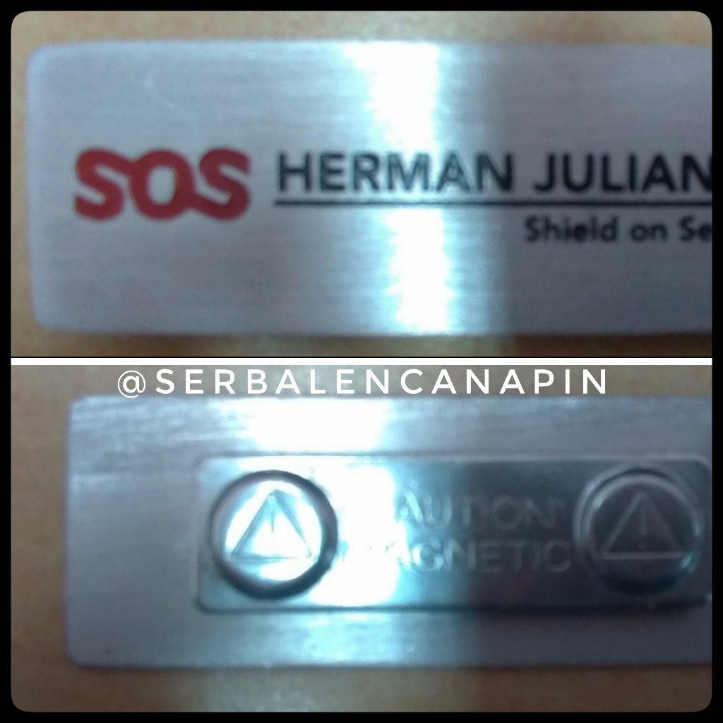 Jual Name Tag SOS - Security Keamanan Satpam Cleaning Service Parking ...