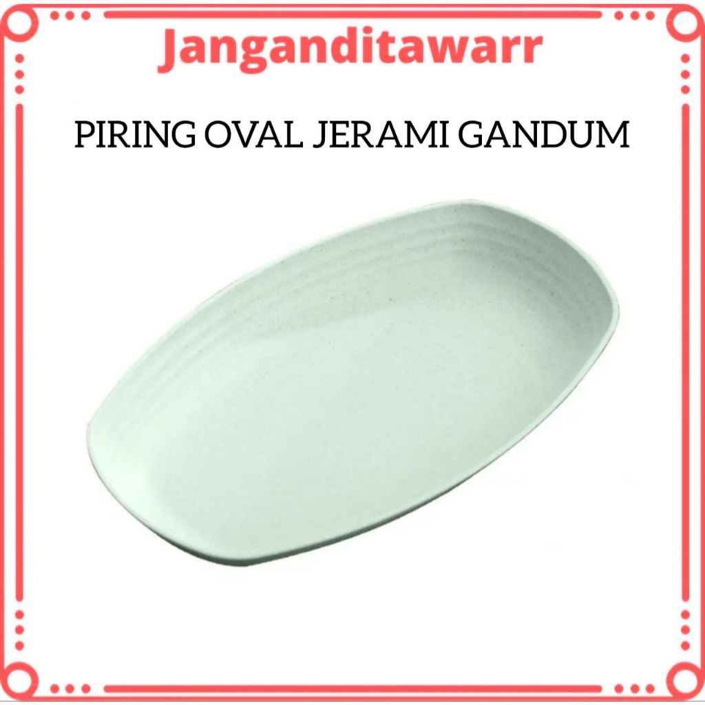 Jual Piring Oval Makanan Buah Kue Bahan Jerami Gandum Piring Makan ...