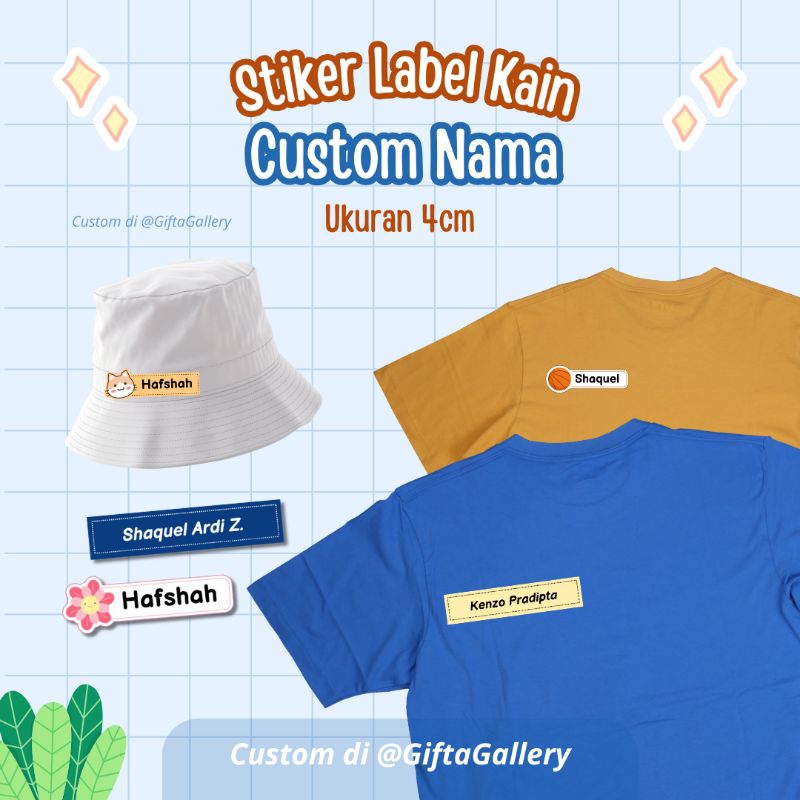 Jual Stiker Label Baju & Kain Sticker Custom Nama 20pcs | Shopee Indonesia