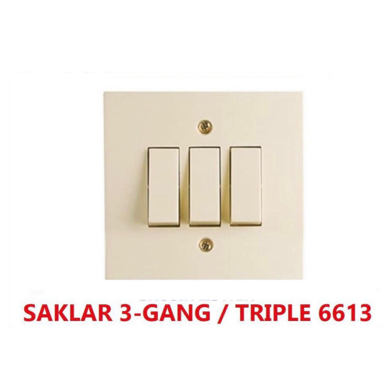 Jual Saklar Triple Ganda IB Broco 6613 Inbow Tanam SNI | Shopee Indonesia