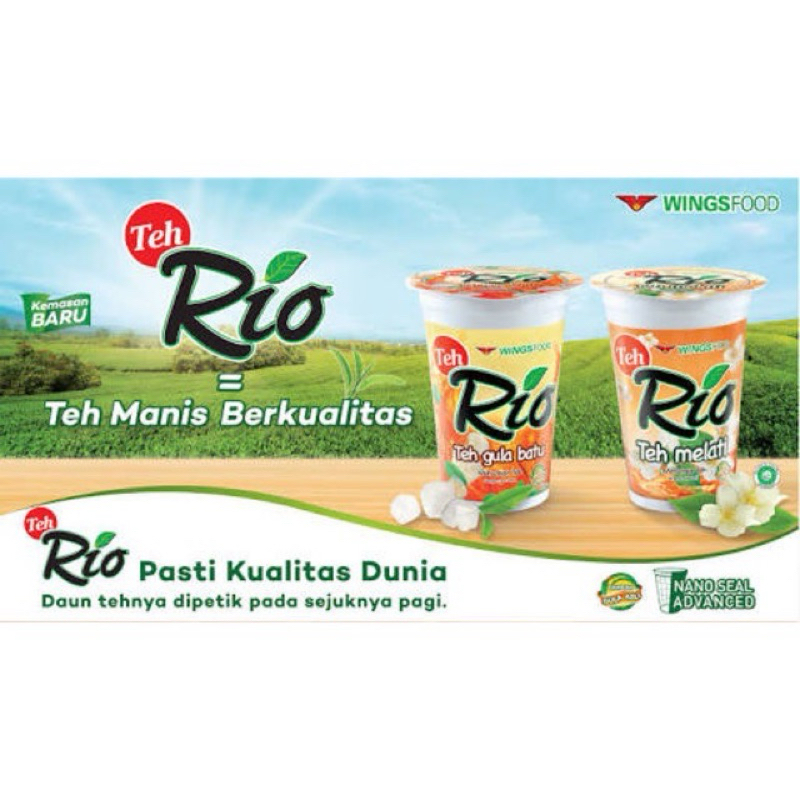 Jual MINUMAN TEH RIO GULA BATU 180ML ISI 24 PCS 1 KARTON | Shopee Indonesia