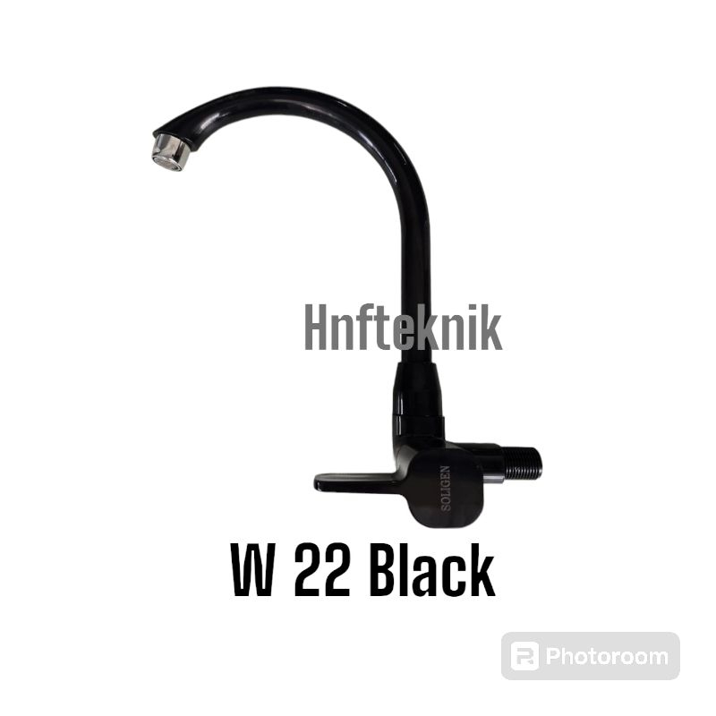 Jual Kran cuci piring keran angsa plastik berkualitas soligen Hitam ...