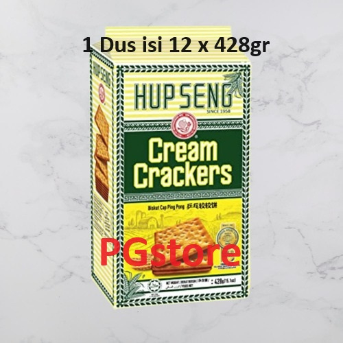 Jual Biskuit Hup Seng Cream Asin cap Ping Pong / 1 Dus isi 12 x 428gr ...