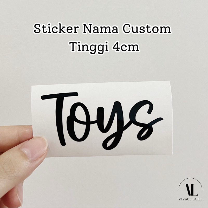Jual [VIVACE] Cutting Sticker Nama Custom TINGGI 4cm SIZE XL Waterproof ...
