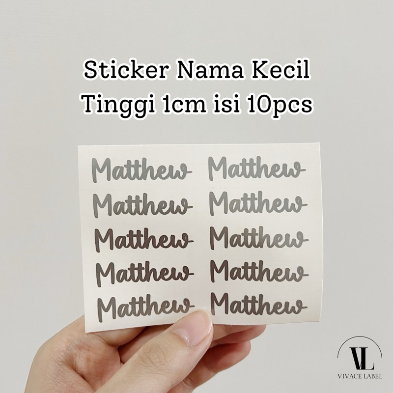 Jual [VIVACE] Cutting Sticker Nama Anak Sekolah Kecil isi 10pcs TINGGI ...