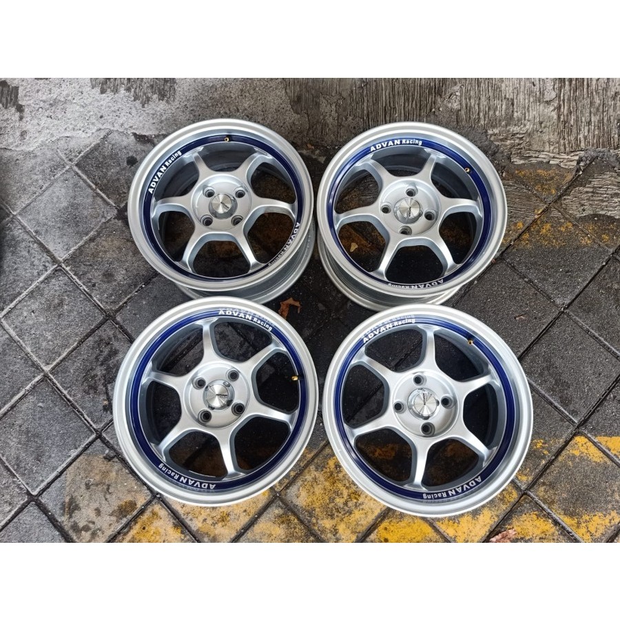 Jual velg bekas racig advan rg r15 baut 4x100 buat mobil brio jazz sigra vios dll | Shopee Indonesia