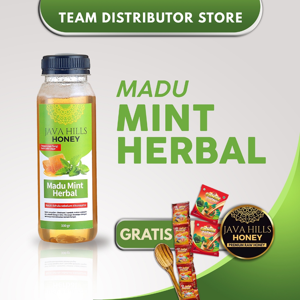 Jual Madu Mint Herbal Javahills java hills raw honey , 320gr batuk flu ...