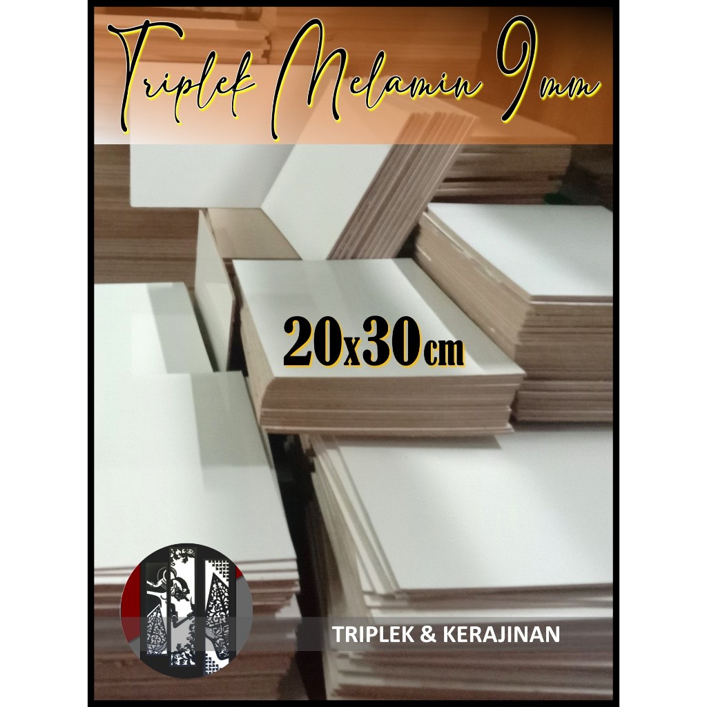 Jual Triplek Melamin Putih 9mm 20x30 cm (1 Muka | Doff-Glossy) 9 mm 20 ...