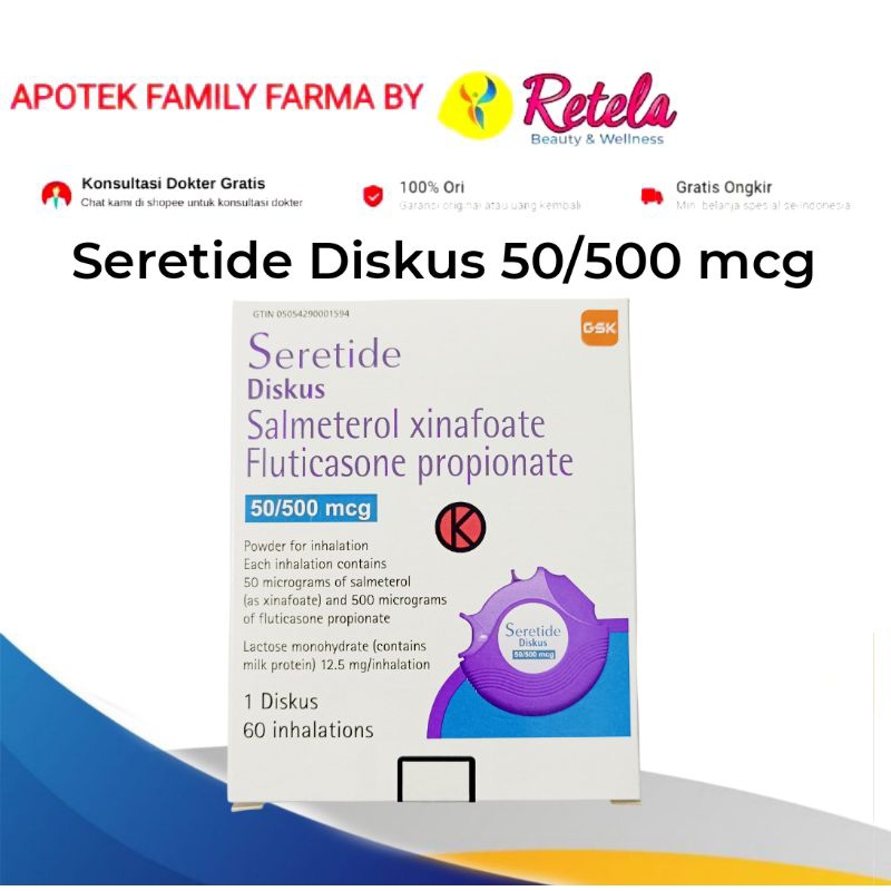 Jual SERETIDE DISKUS 50/500 MCG BOX ORIGINAL | Shopee Indonesia