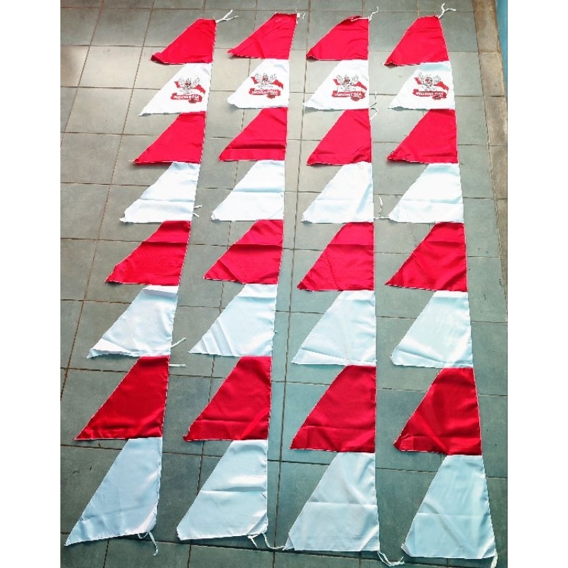 Jual Bendera Umbul Umbul Sablon Garuda Model 8 Mata Zigzag | Shopee Indonesia