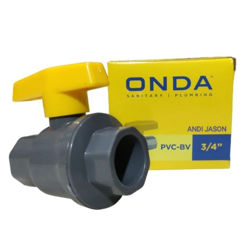 Jual STOP KRAN PVC 3/4 INCI ONDA PVCBV BALL VALVE PVC ONDA 3/4 ...