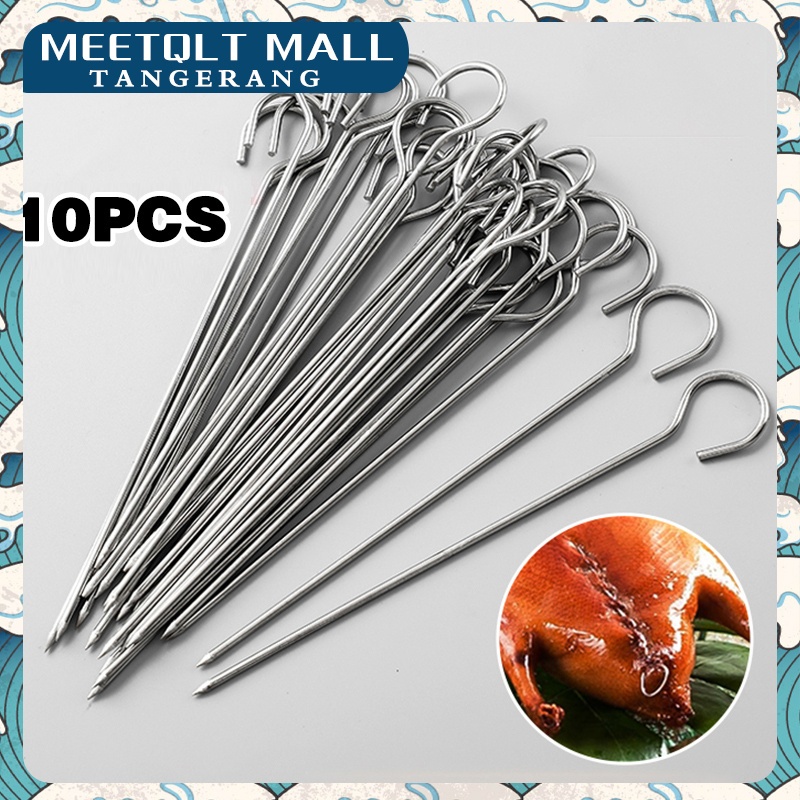 Jual Tusukan Ayam-BBQ Skewers Stainless-Ayam Bebek Daging Tail Needle ...