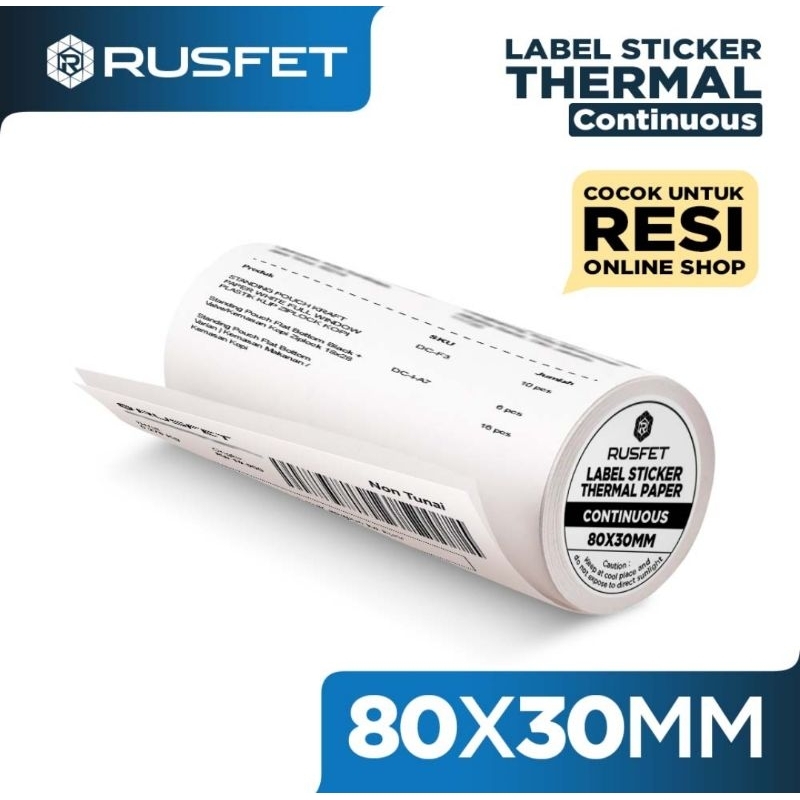 Jual LABEL STICKER THERMAL CONTINIUS STIKER RESI ONLINE KERTAS THERMAL ...