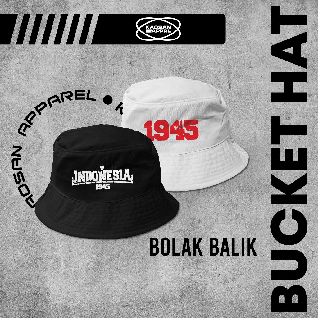 Jual Bucket Hat Indonesia Merdeka / Topi Agustusan / Topi Kemerdekaan ...