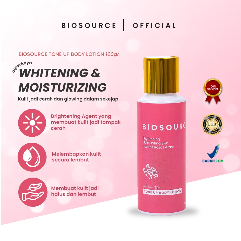 Jual Biosource Cream Tone Up 100ML | Body Lotion Tone Up BPOM |Lotion Pencerah kulit (100% ...