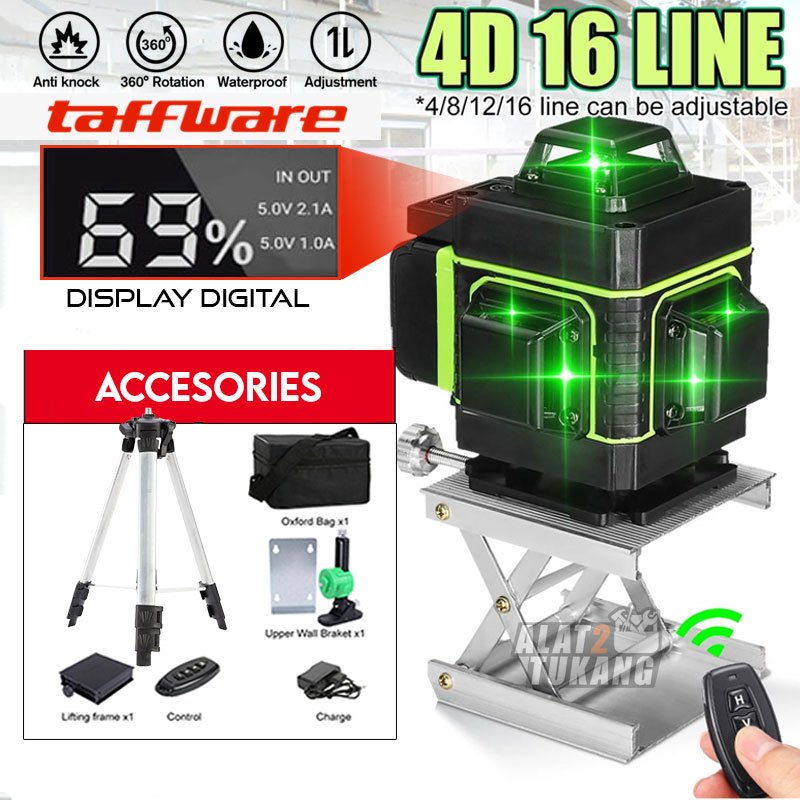 Jual Hilda Laser Level 16 Lines Mesin Self Leveling Laser Sinar Hijau ...
