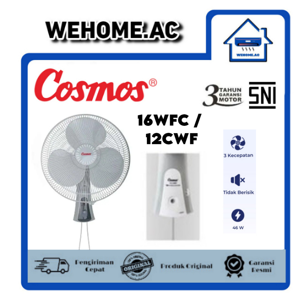Jual Kipas Cosmos Dinding 12CWF / 16WFC Kipas Angin Dinding Cosmos 12 ...
