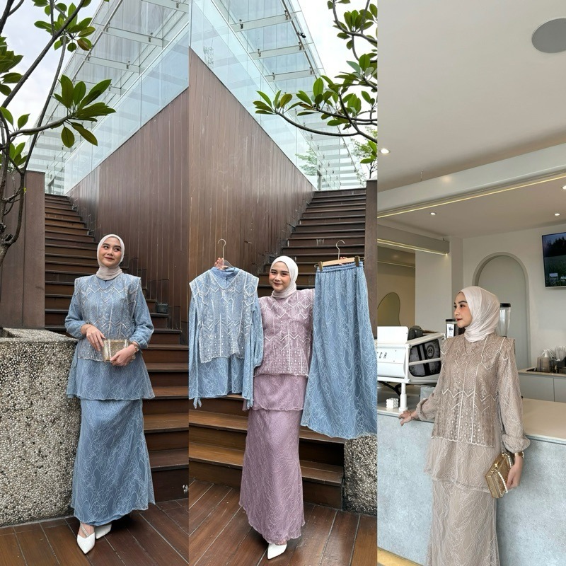 Jual FELISYA SET 3IN1 (BLOUSE + VEST + SKIRT) BUSUI FRIENDLY ONE SET ...