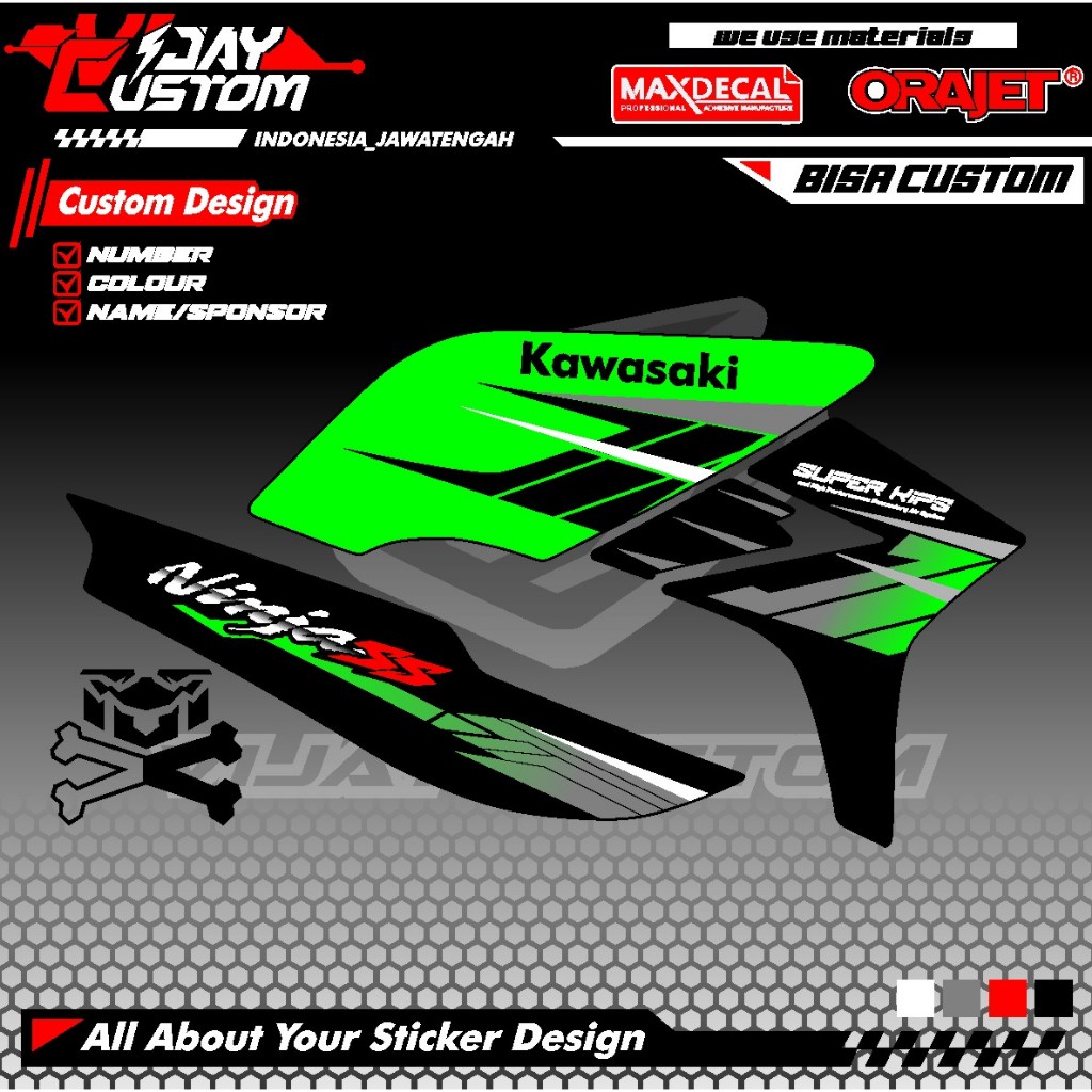 Jual Striping Stiker Sticer Transparan Bening Kawasaki Ninja Ss Rr ...