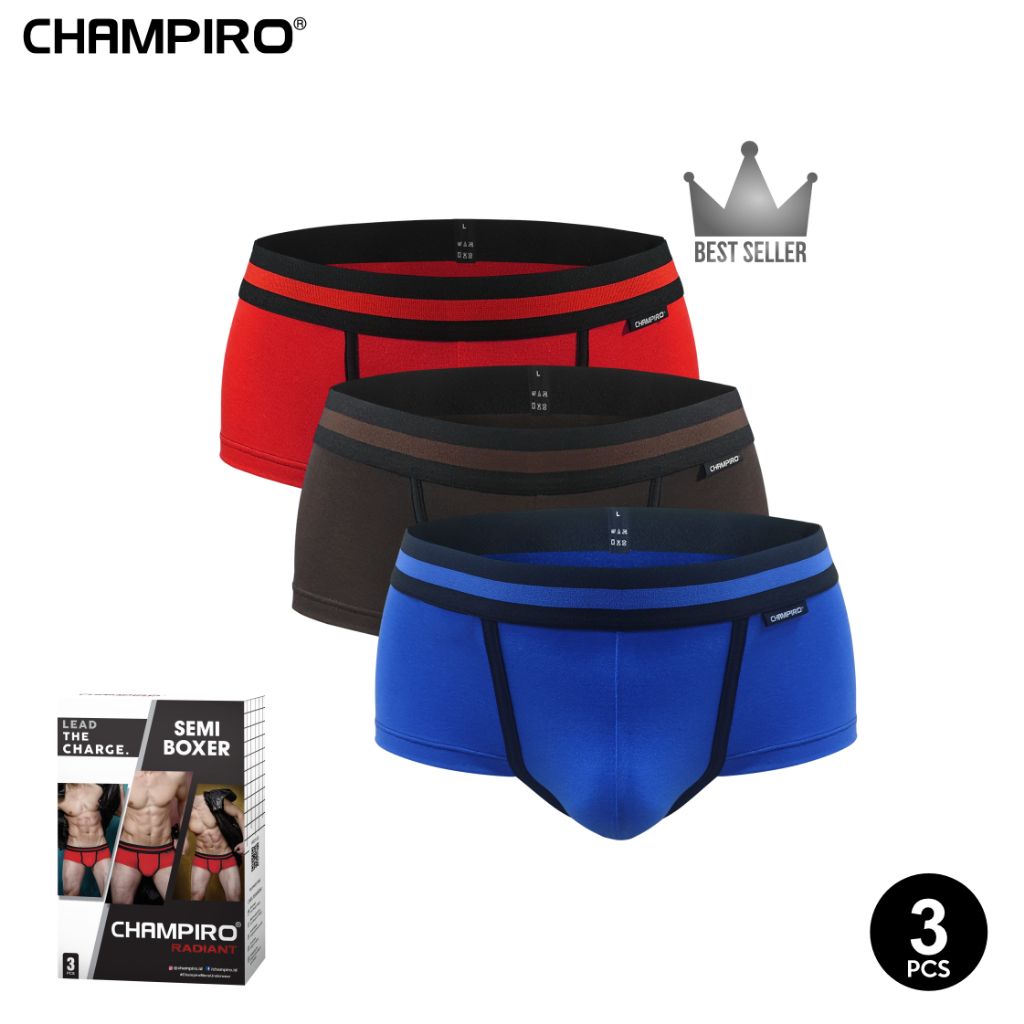 Jual Celana Dalam Semi Boxer Pria Isi 3 Pcs Champiro RADIANT - C0303C | Shopee Indonesia