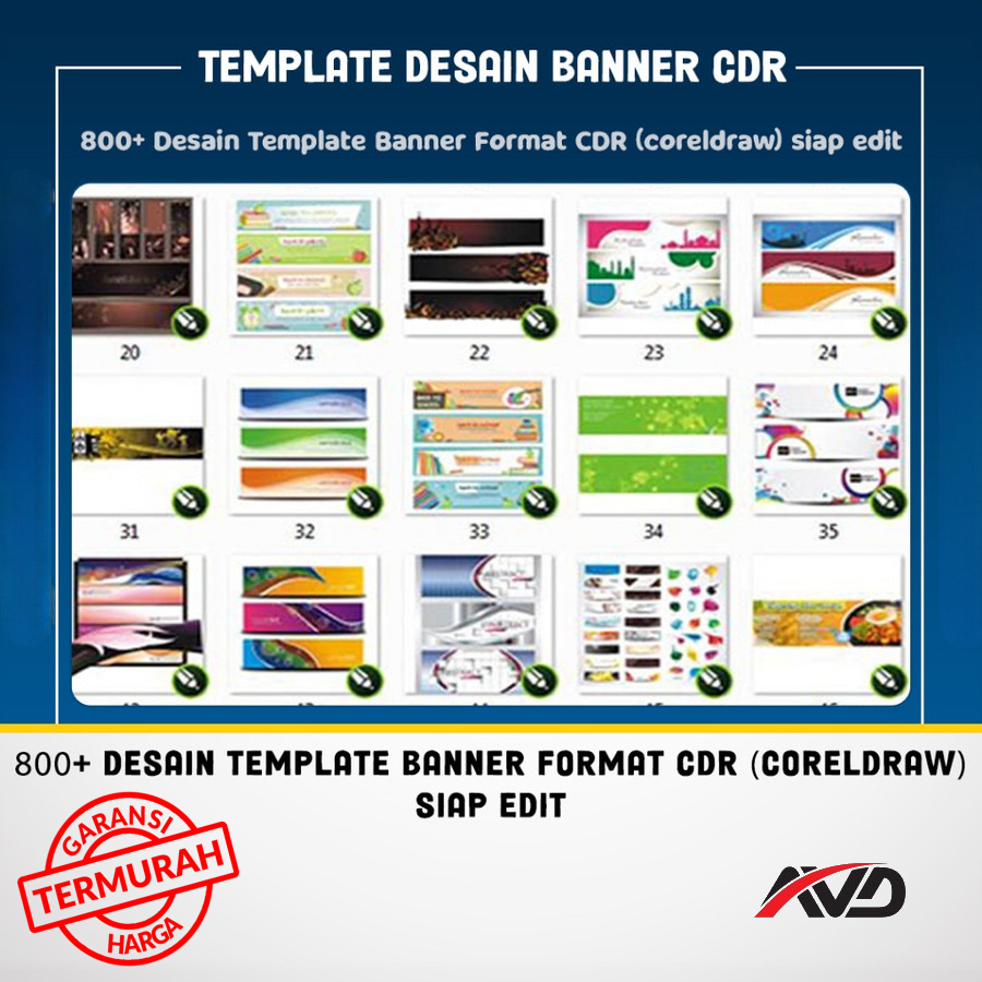 Jual 800+ Desain Template Banner Format CDR (coreldraw) siap edit ...