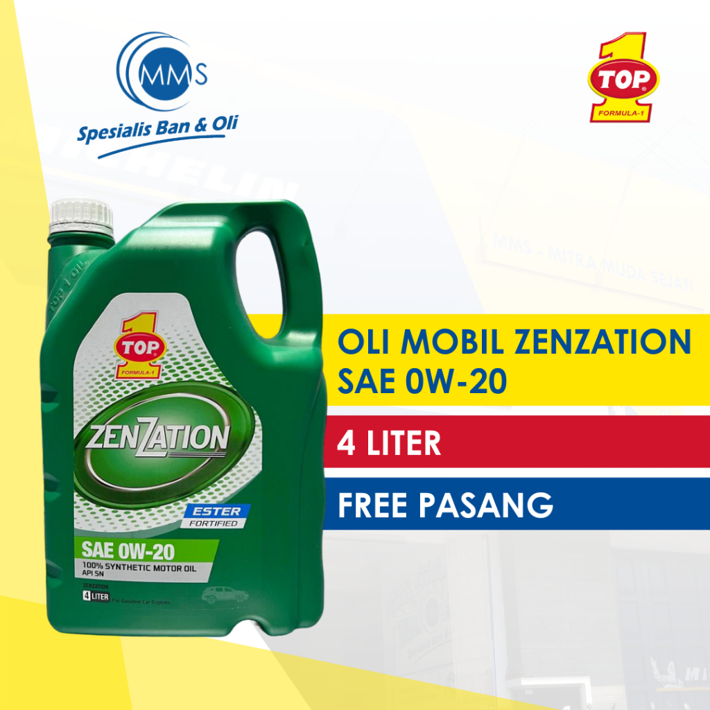 Jual Oli Mobil TOP 1 ZENZATION SAE 0W-20 4 Liter | Shopee Indonesia