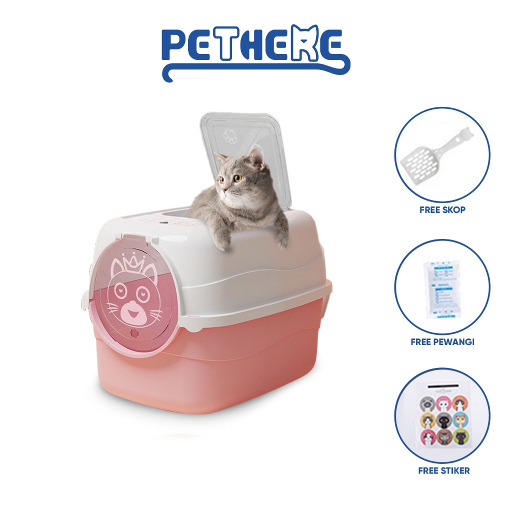 Jual PET THERE Pet Litter Box Kucing Tertutup/Cat Litter Box Tertutup ...