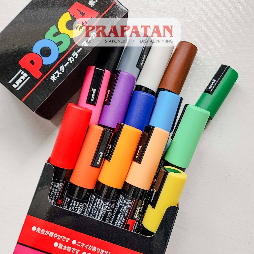 Jual Uni Posca Set PC-5M 15c | Acrylic Marker | Shopee Indonesia